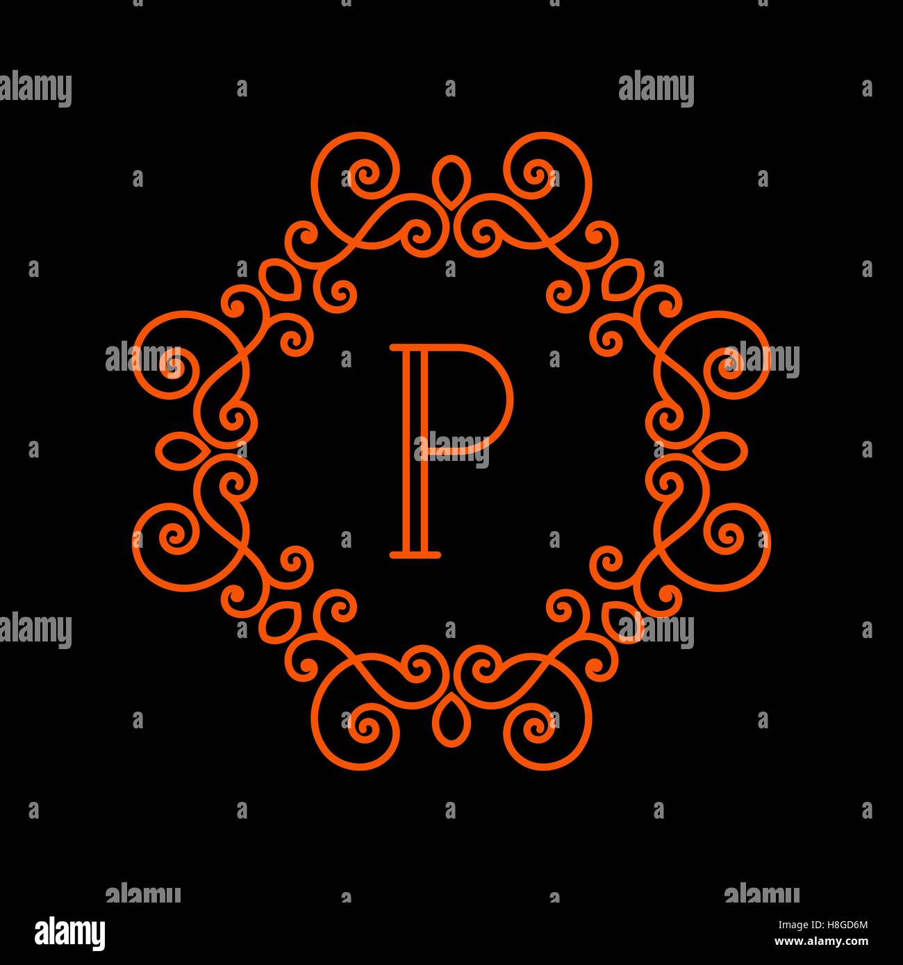 Monogram template, logo design. Line style Stock Vector Image & Art - Alamy