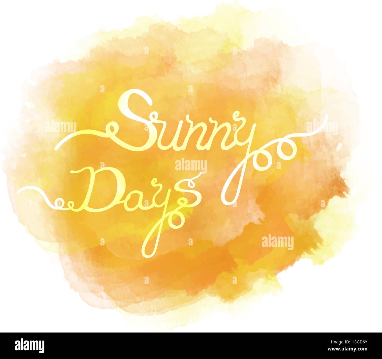Abstract colorful water color background with the words Sunny Days ...
