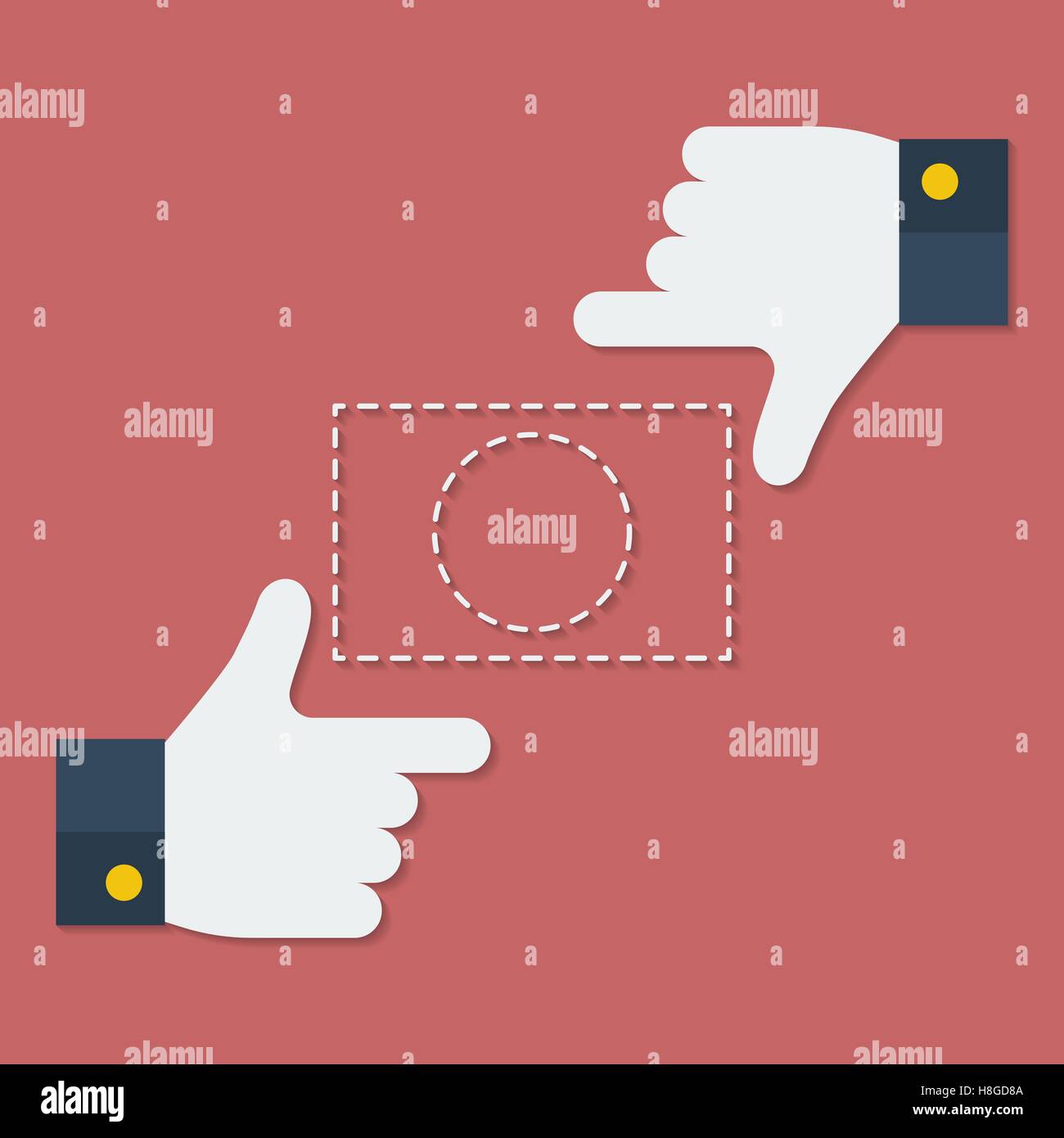 Hands framing Stock Vector Images - Alamy
