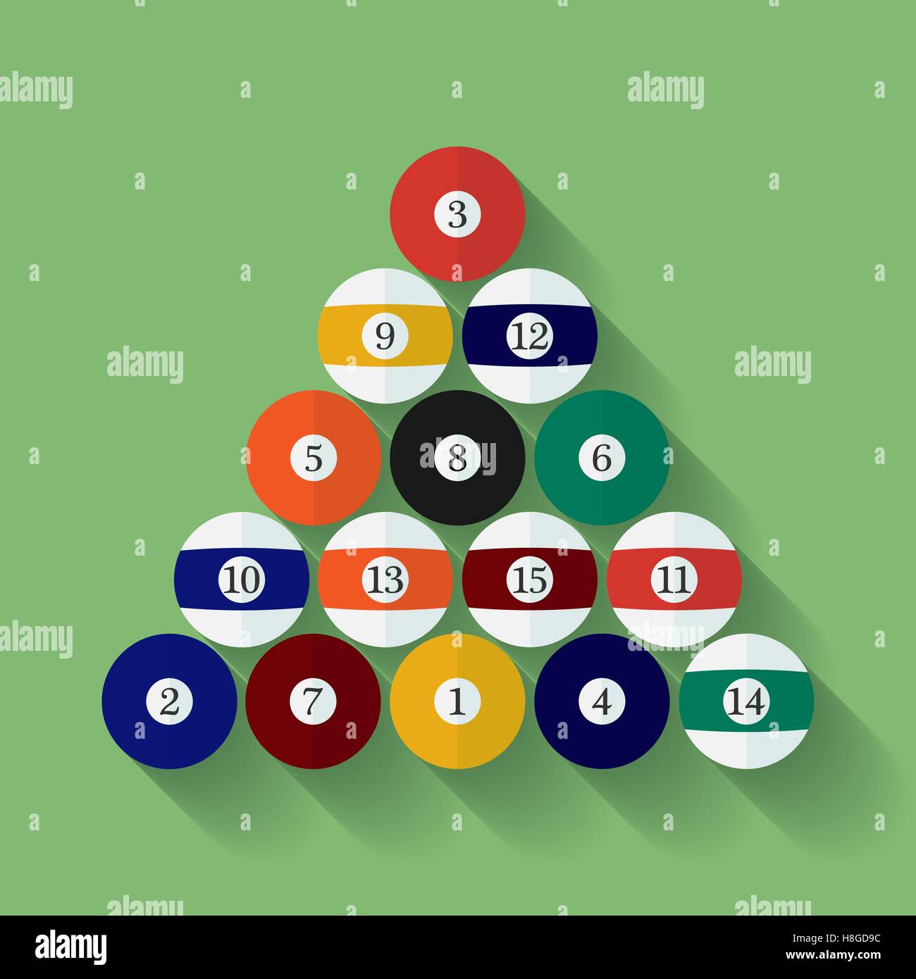 Billiard pool balls collection Stock Vector Images - Alamy