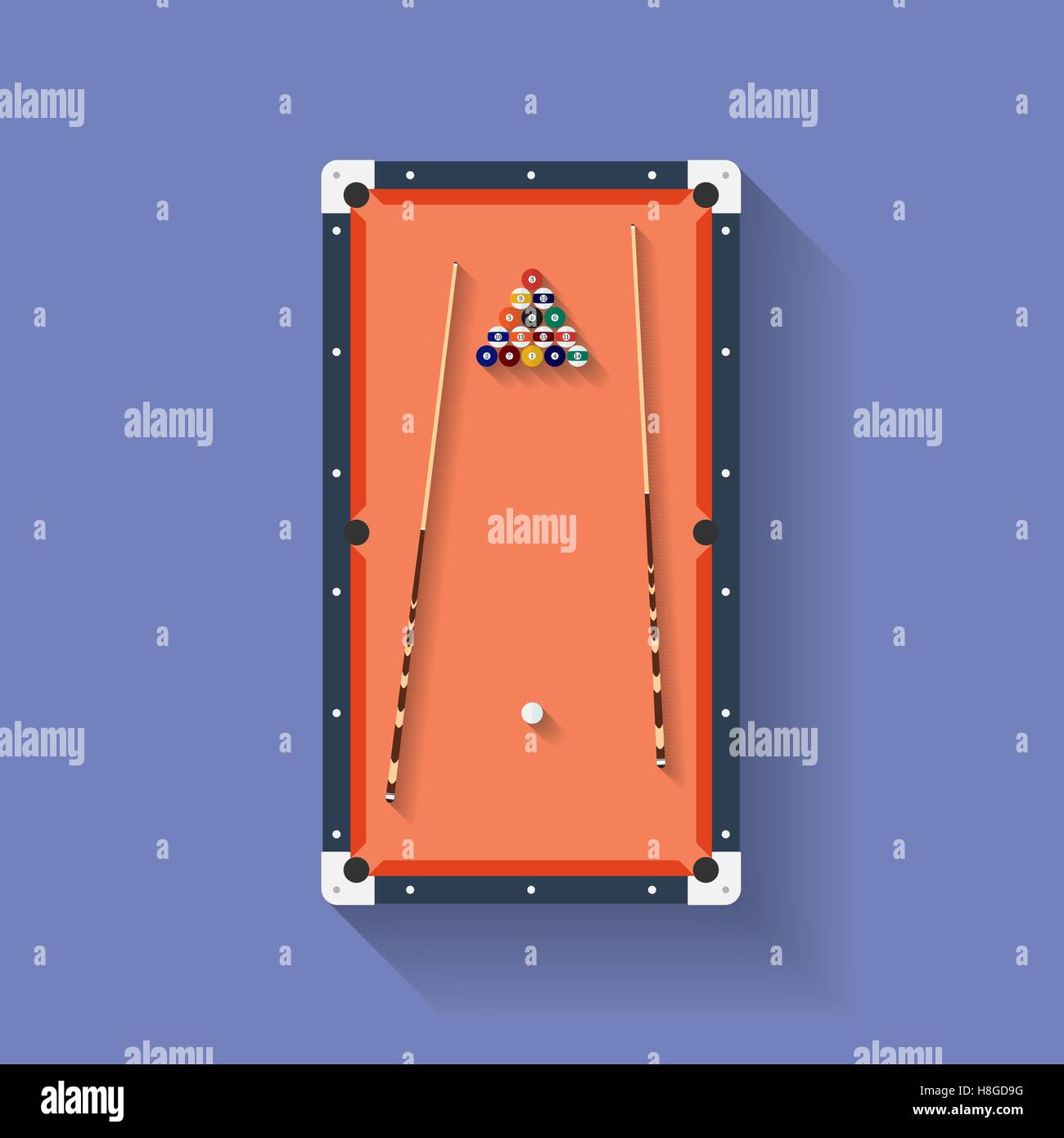 Pool table and break Stock Vector Images - Alamy