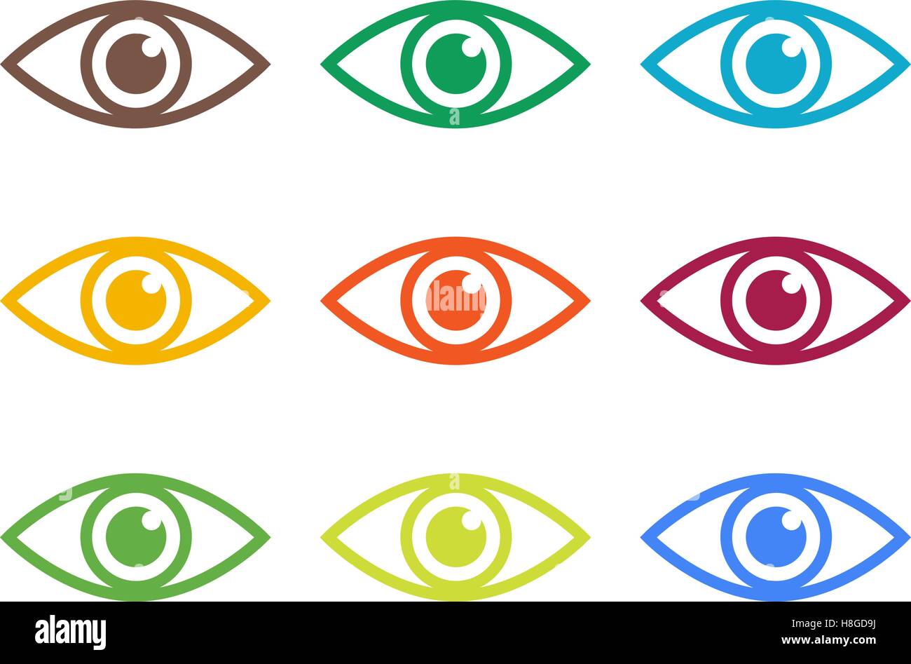 Icon of eye. Colorful set Stock Vector Image & Art - Alamy