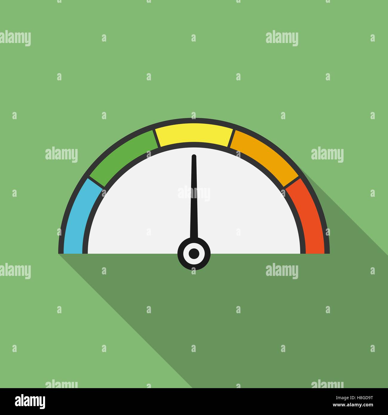 Icon of speedometer. Flat style Stock Vector Image & Art - Alamy