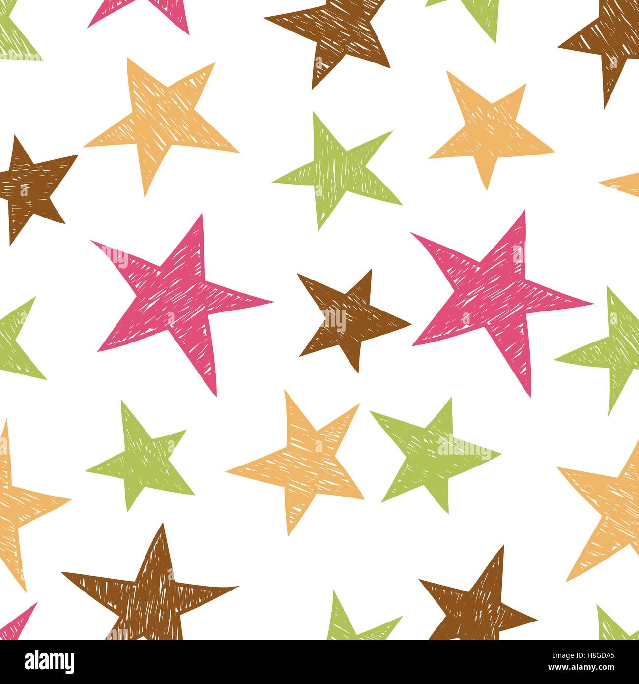 Hand drawn pattern from colorful stars Stock Vector Image & Art - Alamy