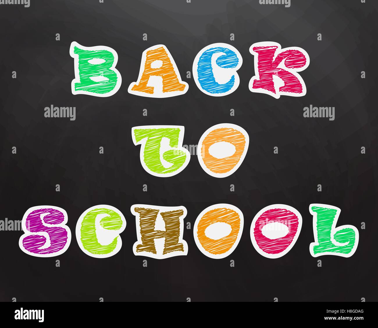 Back school on multicolor Stock Vector Images - Alamy