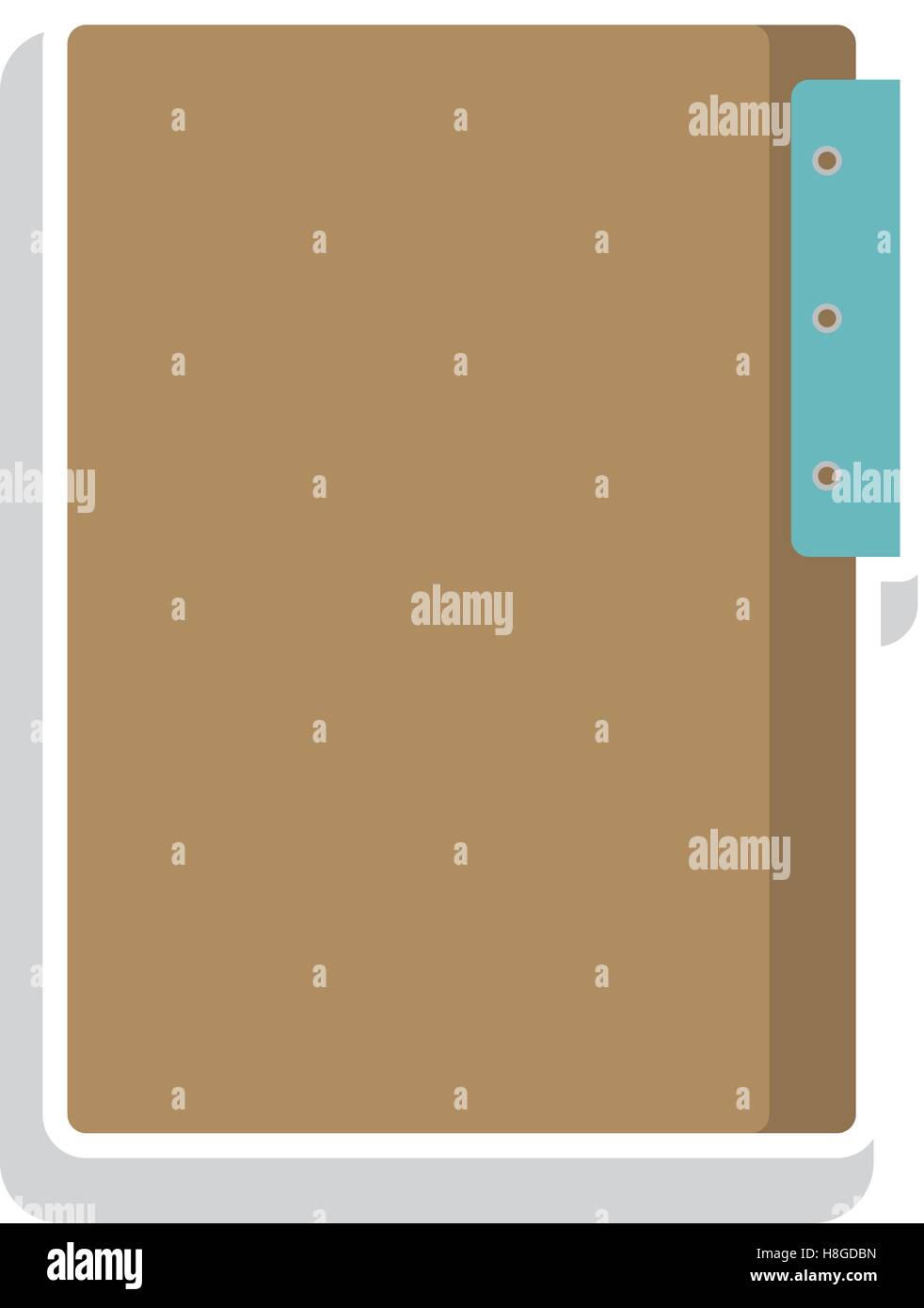 document folder with blue label over white background. vector ...