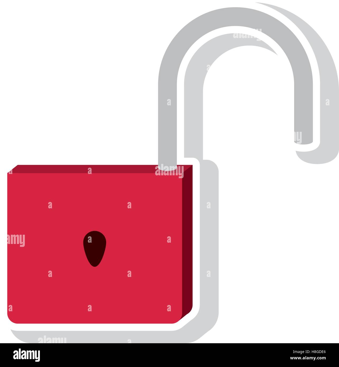 security padlock icon over white background. vector illustration Stock ...