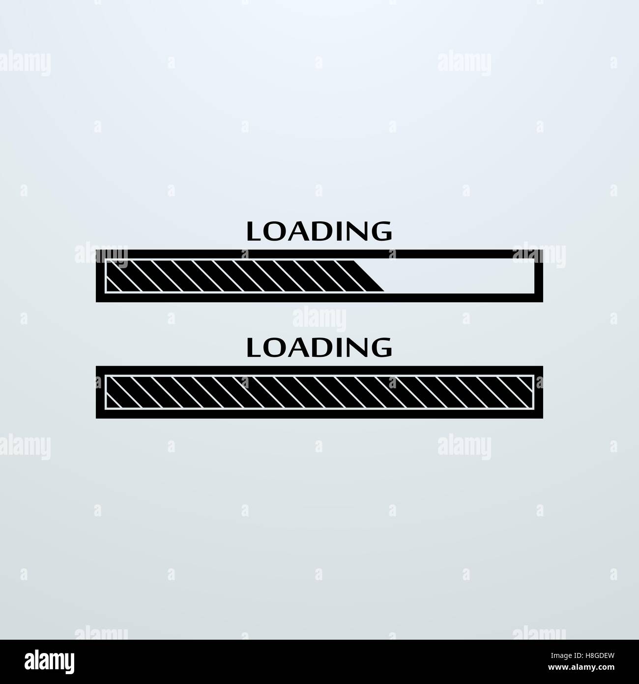 Loading, uploading, downloading status bar icon Stock Vector Image ...