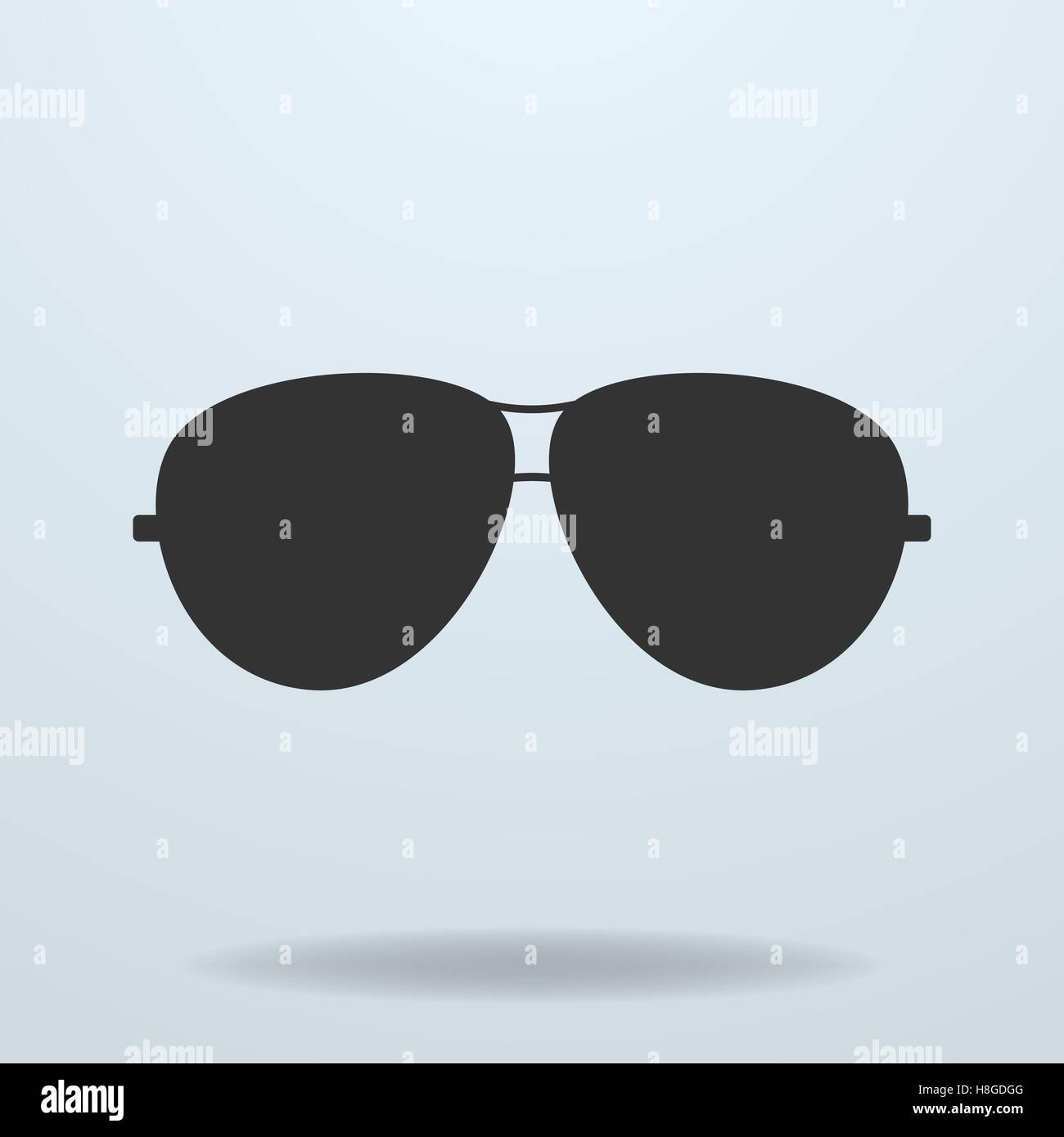 Police or cop sunglasses, glasses. Vector black icon Stock Vector Image ...