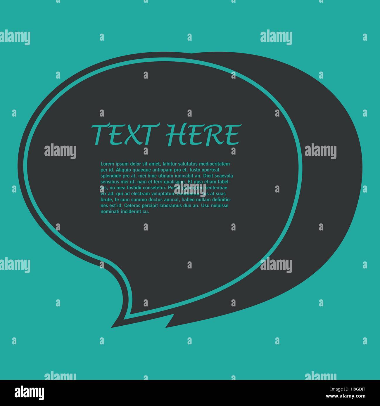 Icon of Quotation. Speech Bubble template with quote sign, symbol Stock ...