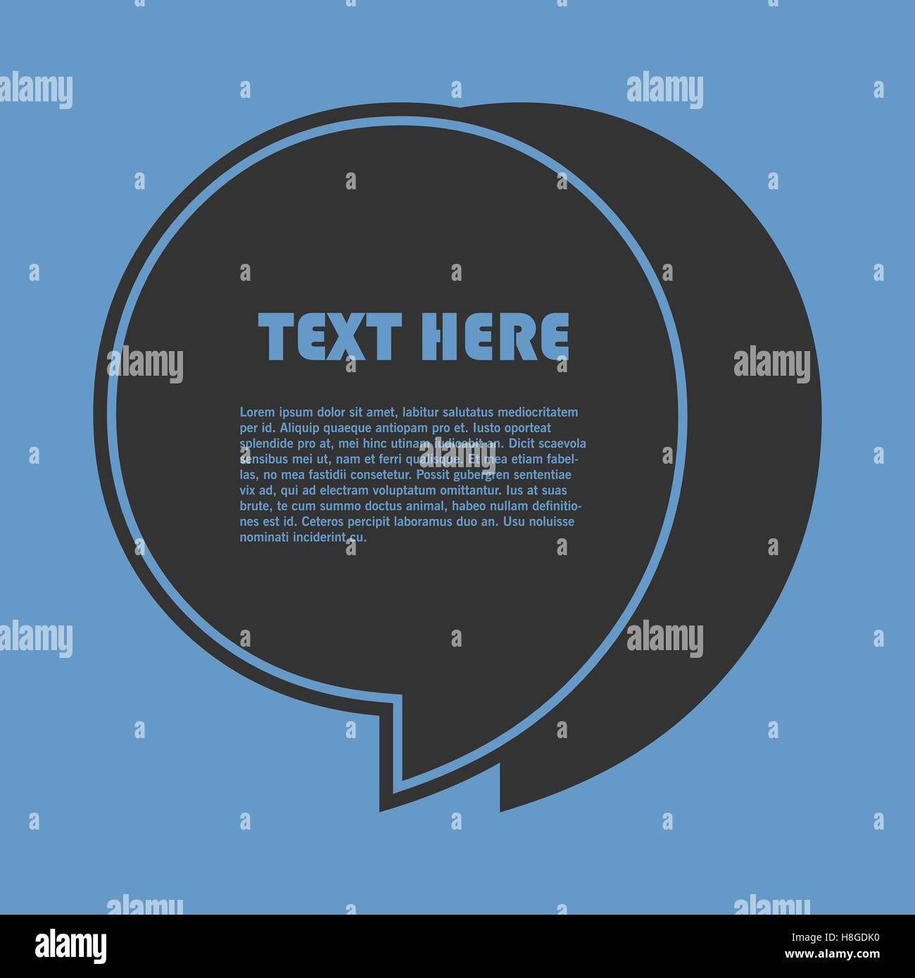 Icon of Quotation. Speech Bubble template with quote sign, symbol Stock ...
