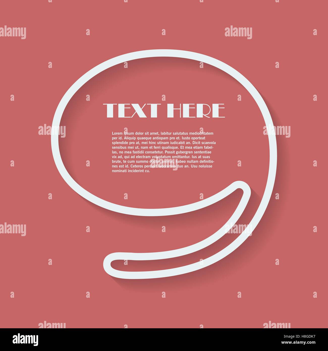 Icon of Quotation. Speech Bubble template with quote sign, symbol Stock ...