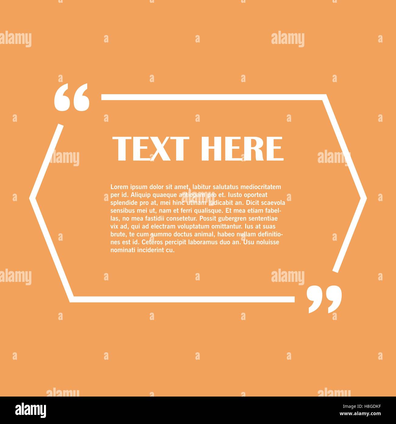 Icon of Quotation. Speech Bubble template with quote sign, symbol Stock ...