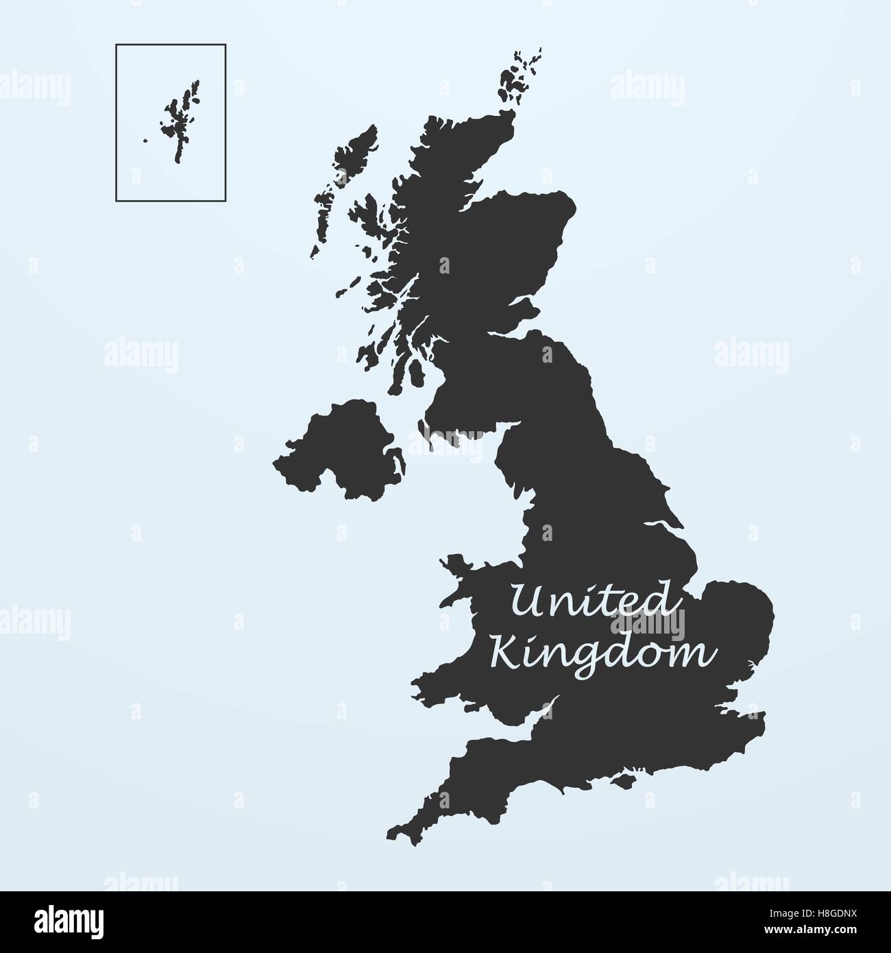 Uk map vector hi-res stock photography and images - Alamy