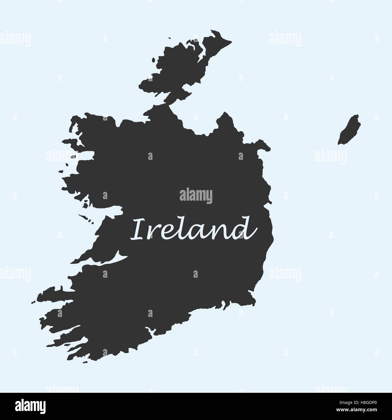Republic ireland map irish Stock Vector Images - Alamy