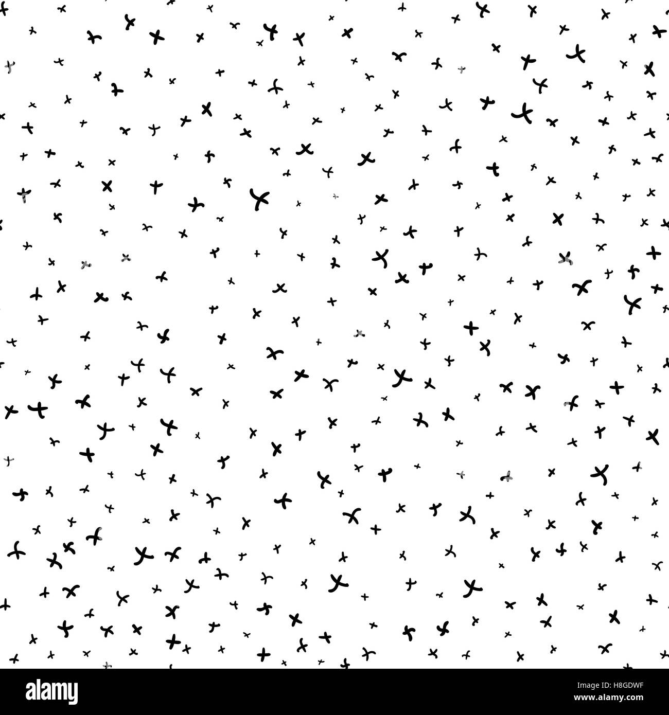 Abstract Doodled seamless pattern from crosses Stock Vector Image & Art ...