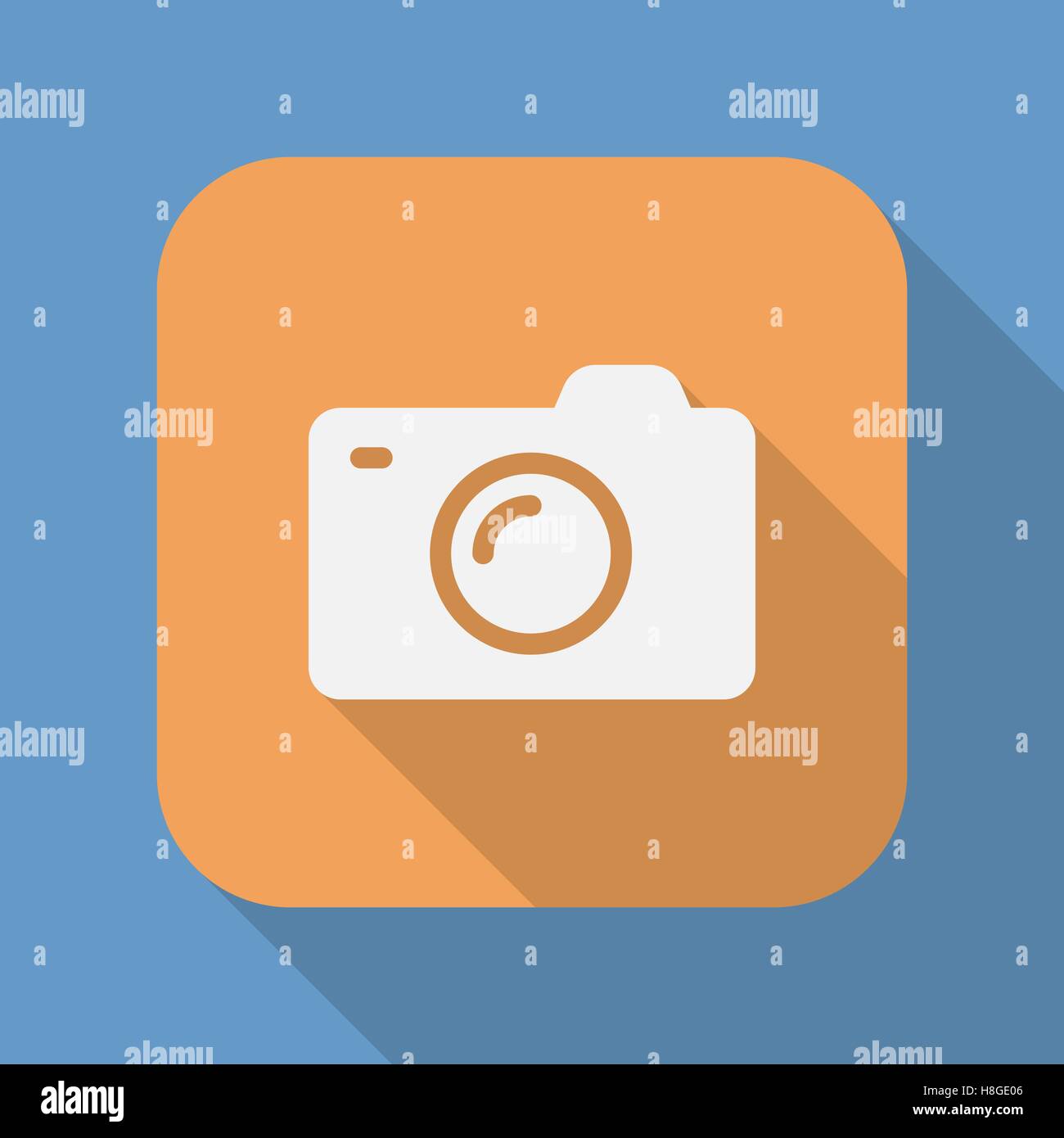 Photo camera flat icon. Symbol or sign of camera Stock Vector Image ...
