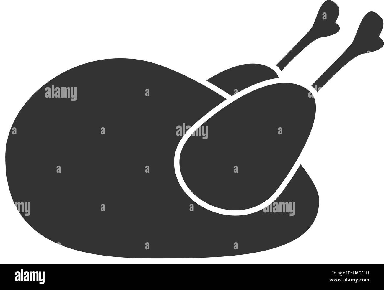 Fried grilled chicken Black and White Stock Photos & Images - Alamy