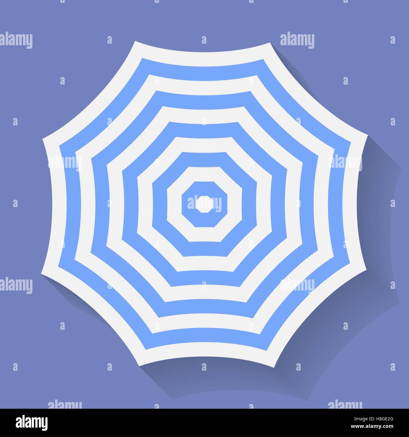 Beach umbrella top view icon hi-res stock photography and images - Alamy