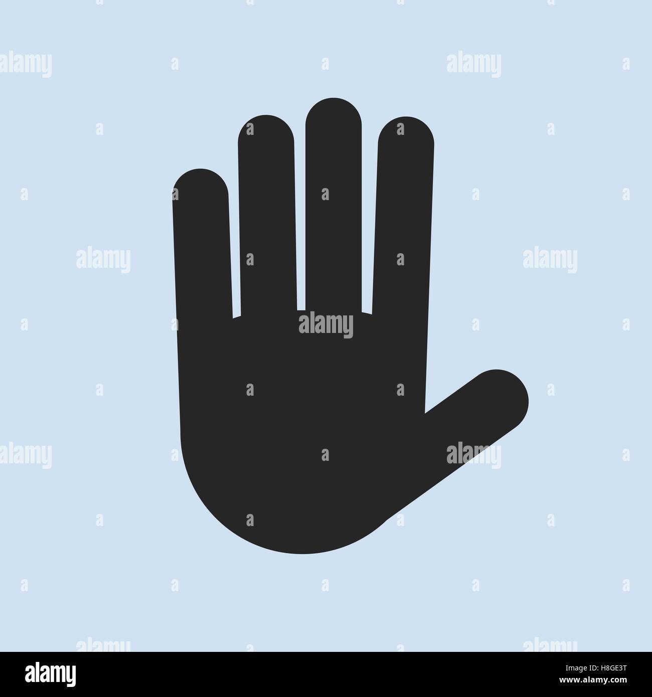 Stop hand Icon Stock Vector Image & Art - Alamy