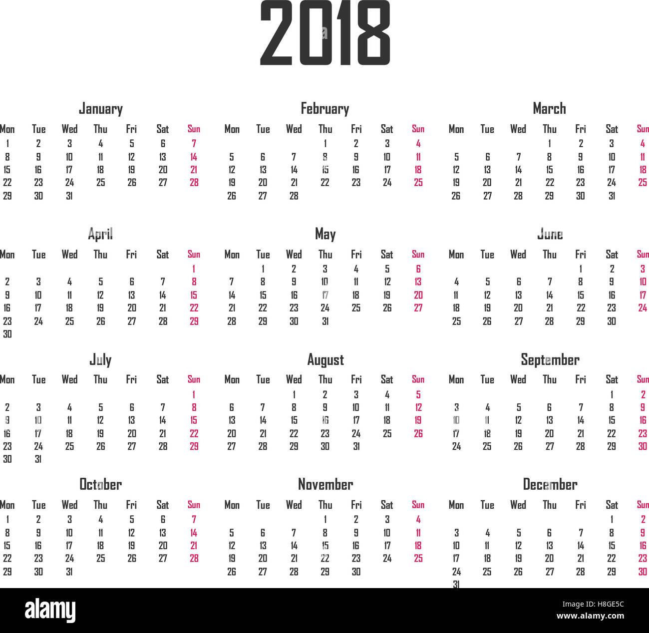 On monday Stock Vector Images - Alamy