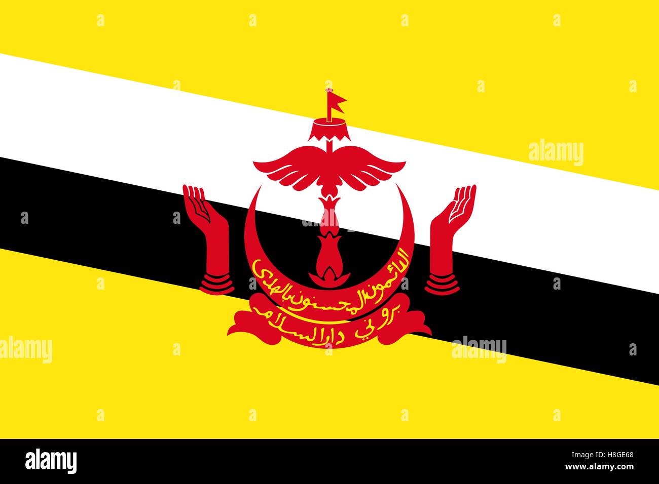 Flag of Brunei Stock Vector Image & Art - Alamy