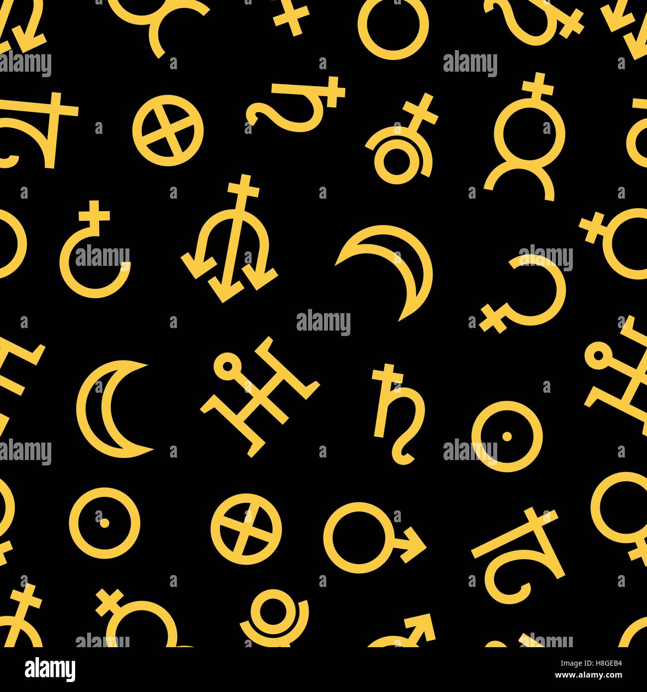Zodiac astrology symbols planets vector hi-res stock photography and ...