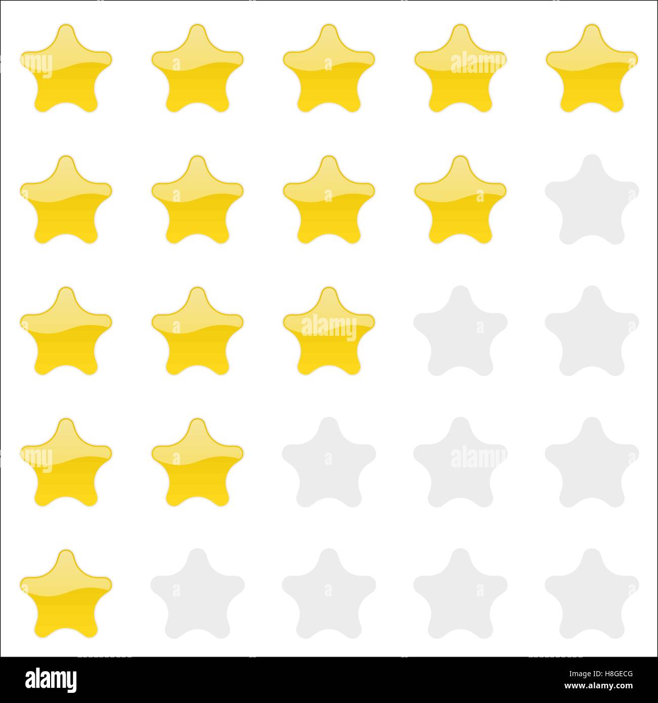 Rating stars panel. Customer review, vote navigation bar. Vector ...