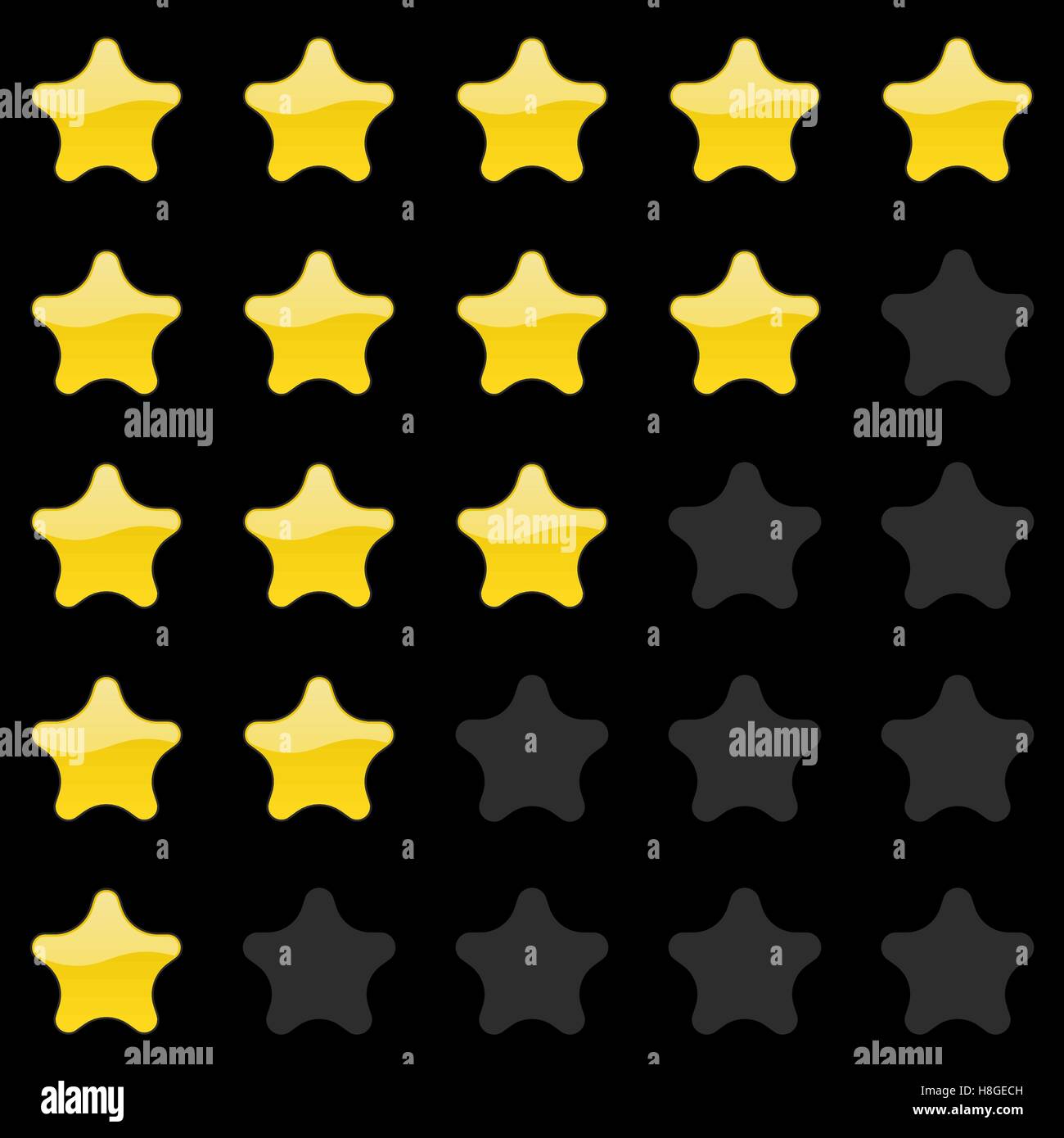 Rating stars panel. Customer review, vote navigation bar. Vector ...