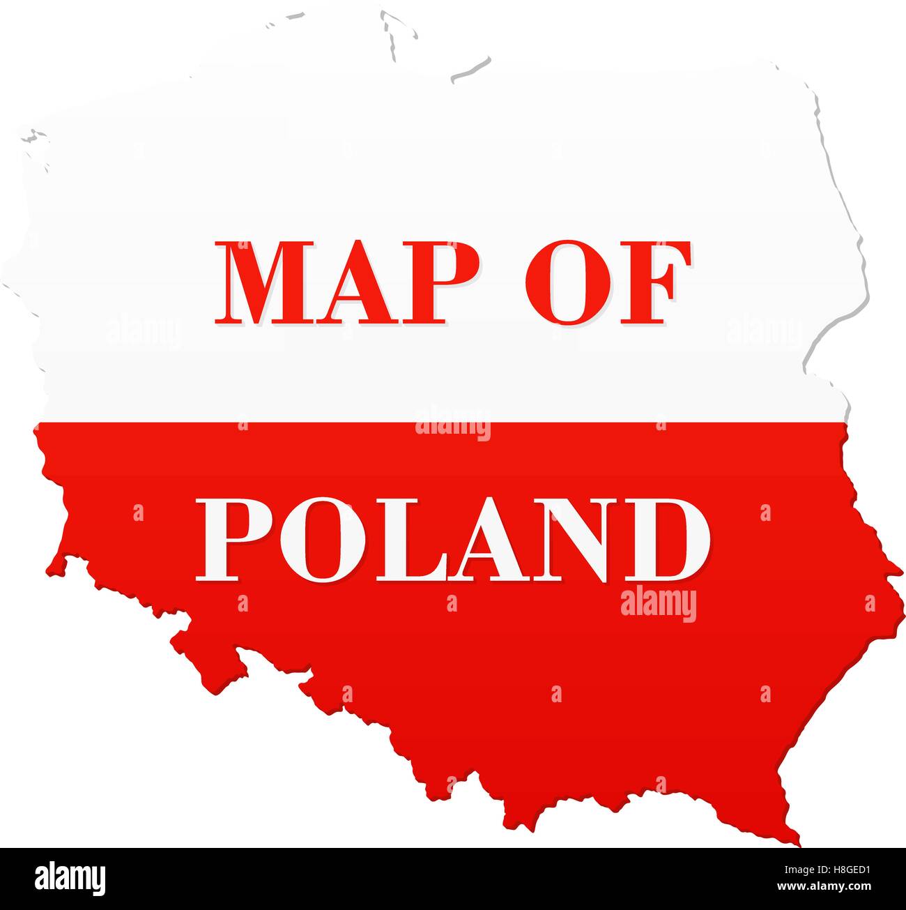 Poland Polish Country Map Outline Stock Photos & Poland Polish Country ...