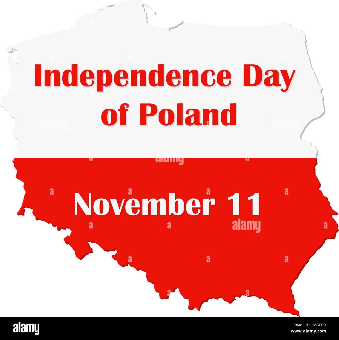 Map of Poland with national flag. Independence day Poland. Vector ...