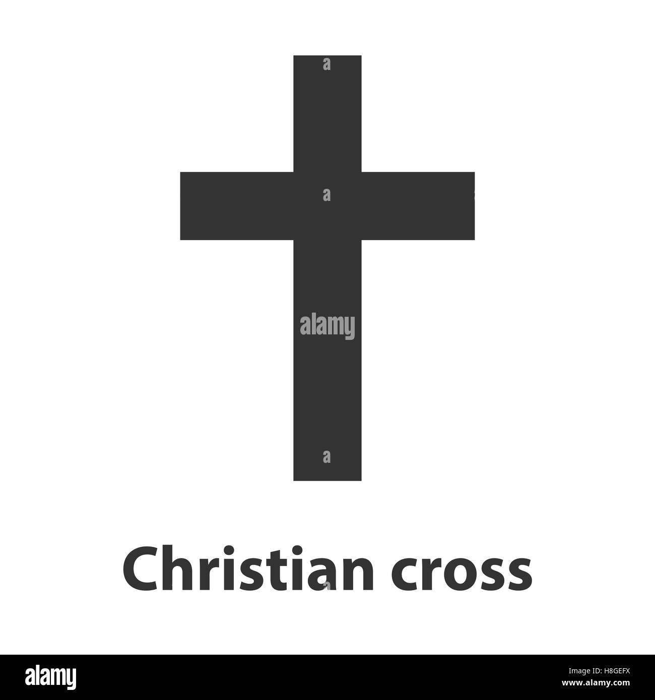 Symbol of a church cross. Christianity religion symbol Stock Vector ...