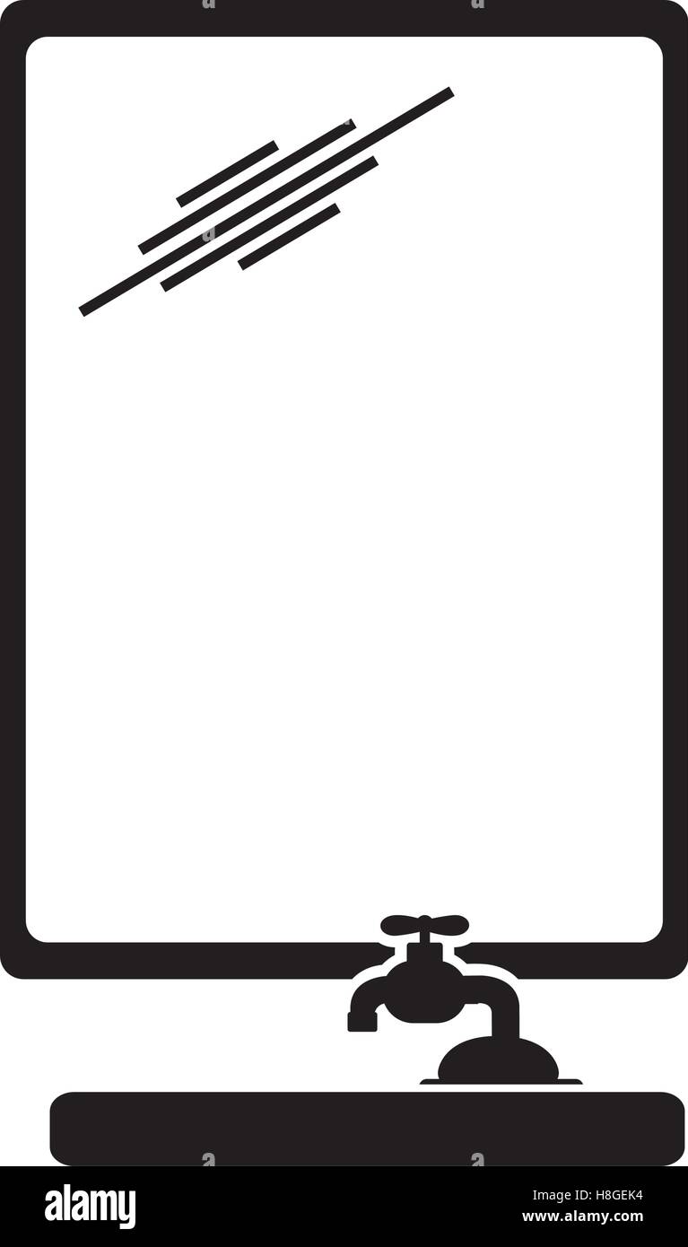 bathroom mirror icon image vector illustration design Stock Vector ...