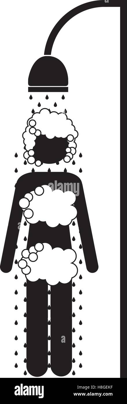 person showering icon image vector illustration design Stock Vector ...