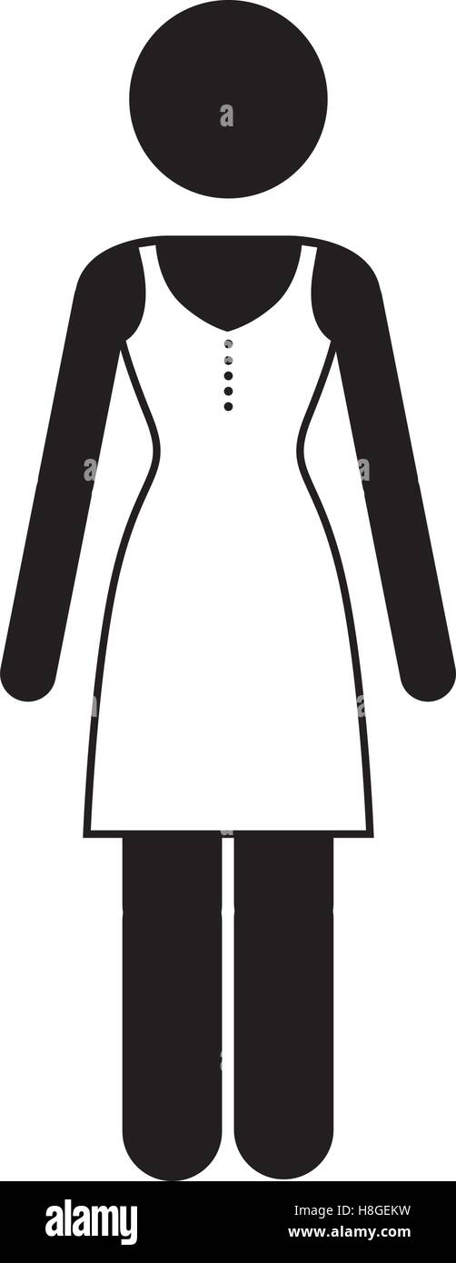 woman pictogram icon image vector illustration design Stock Vector ...