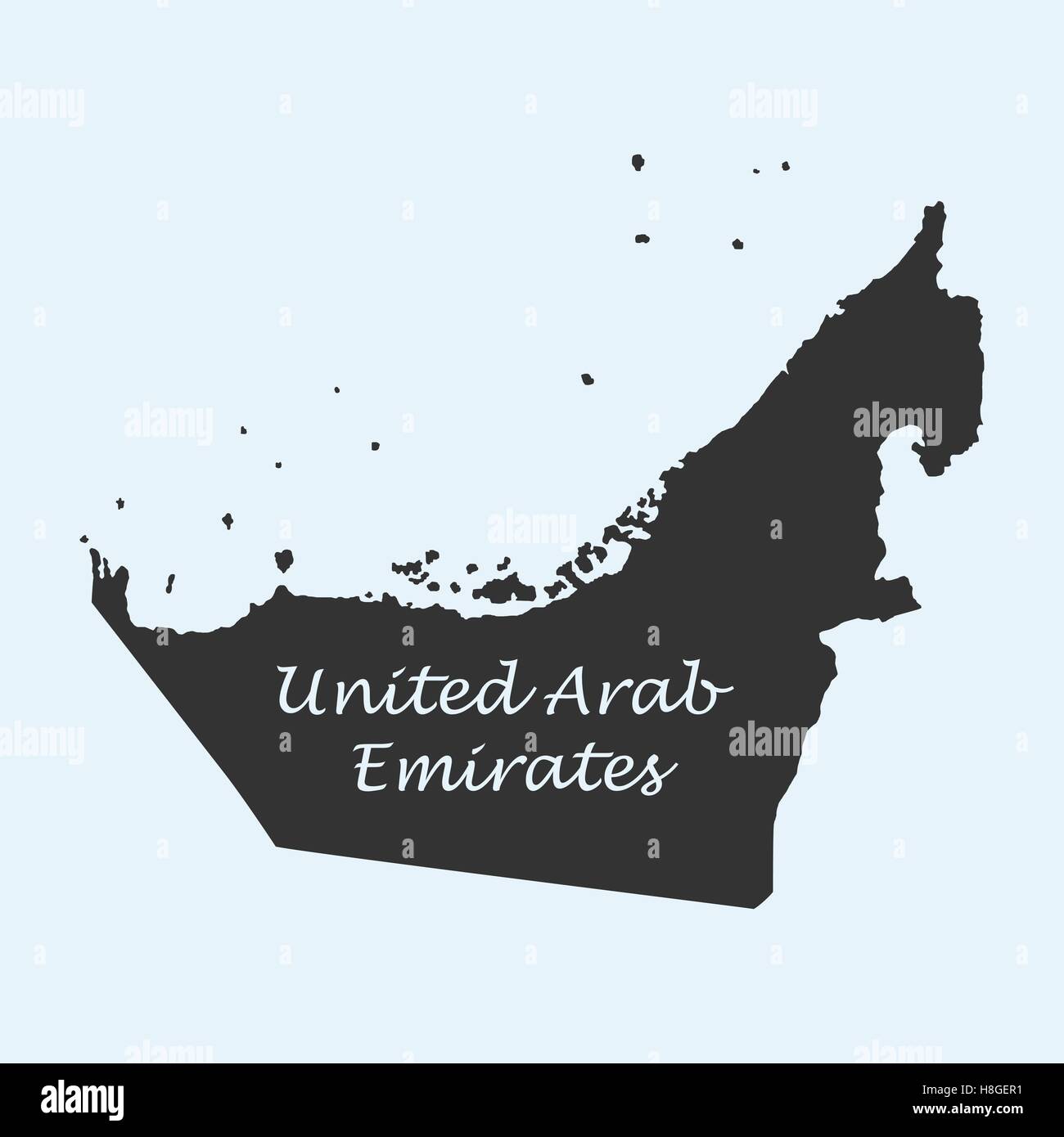 Map of United Arab Emirates Stock Vector Image & Art - Alamy