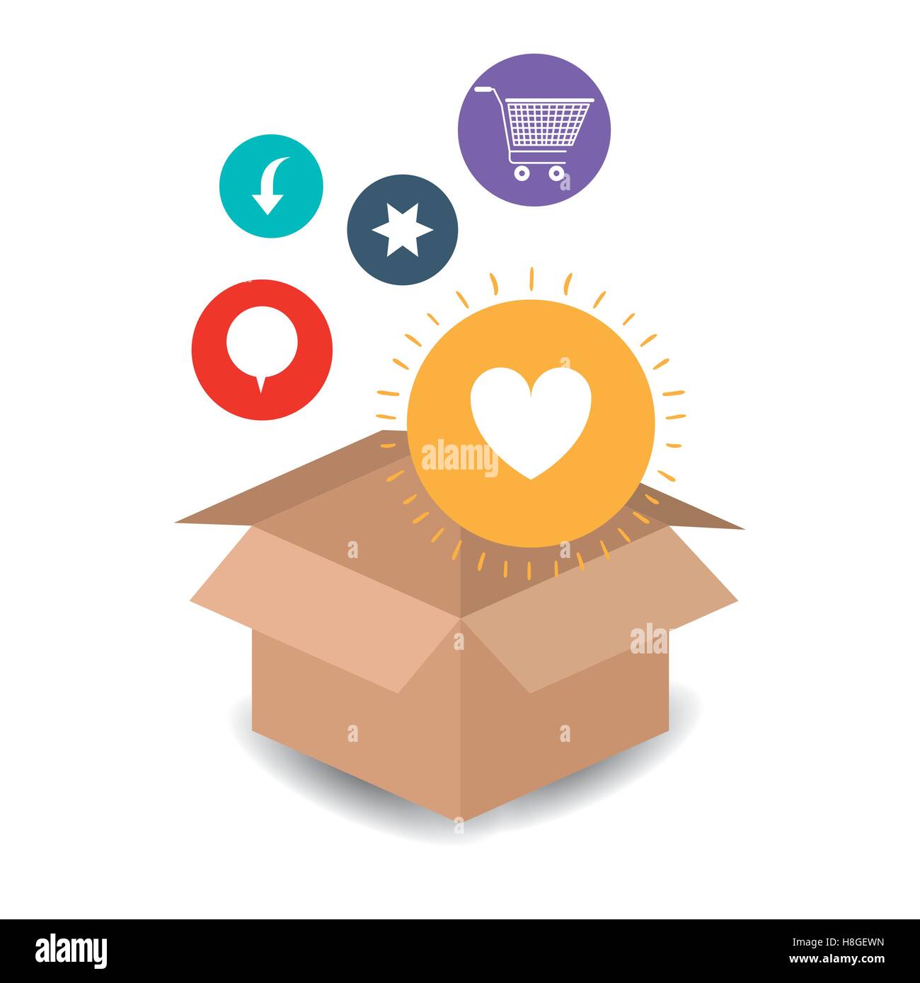 Cardboard box internet related hi-res stock photography and images - Alamy