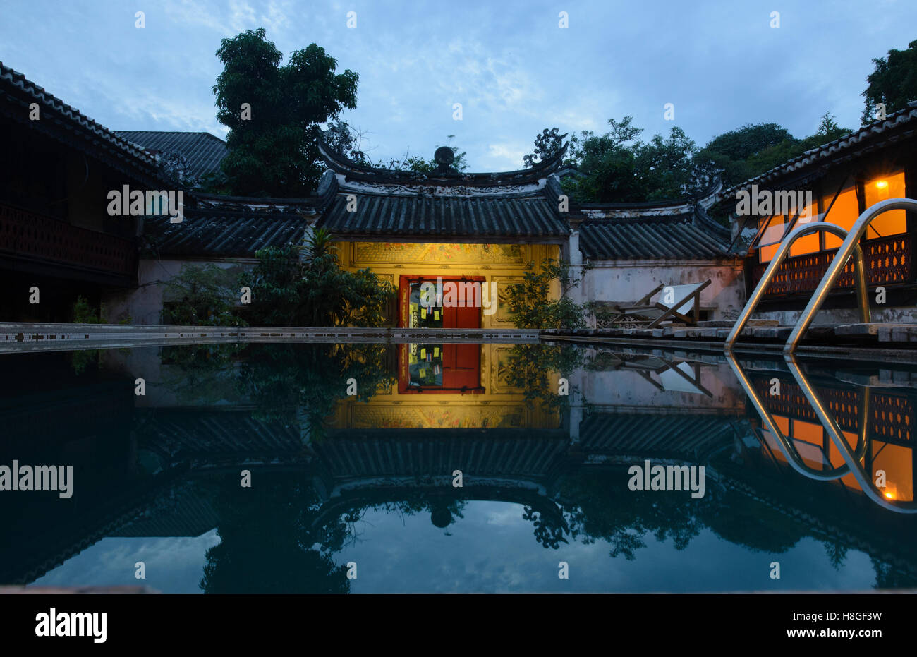The Sou Heng Tai teakwood Chinese house, Bangkok, Thailand Stock Photo ...