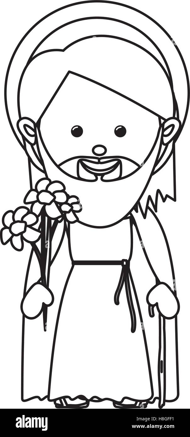 saint joseph holy family icon image vector illustration design Stock ...