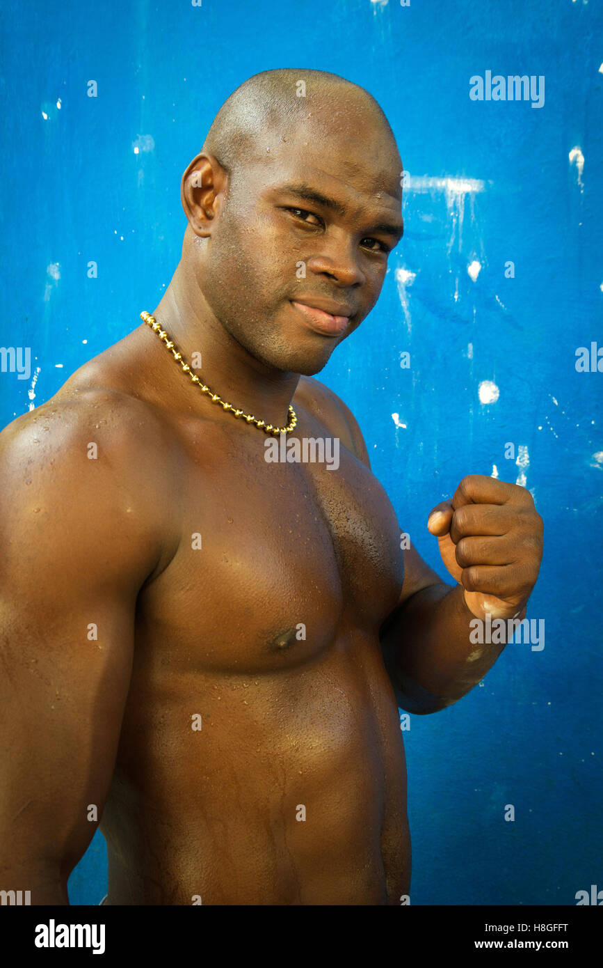 Emilio Correa, a cuban boxer, La Havana Stock Photo - Alamy