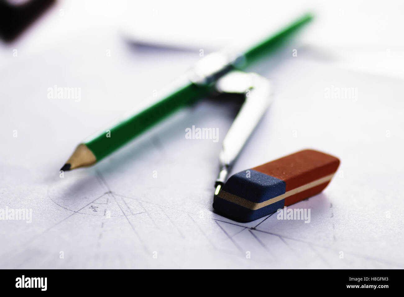 board pencil divider Stock Photo - Alamy