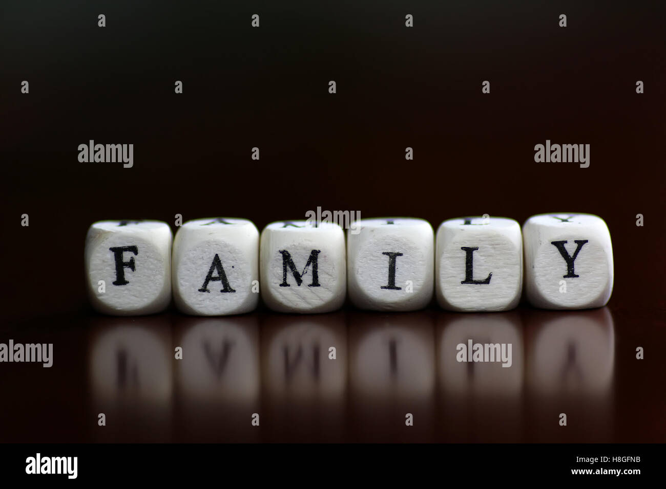 text family letter cube Stock Photo - Alamy