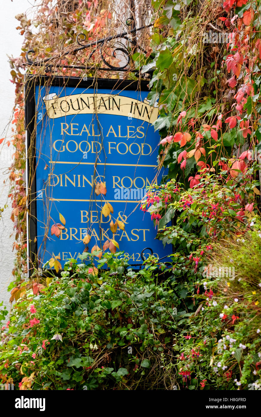 Mevagissey a village and fishing port in Cornwall England Fountain Inn ...