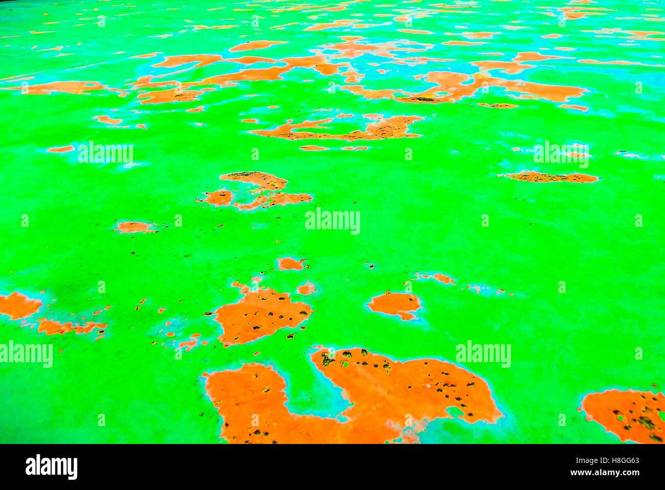 Abstract neon green, orange and turquoise background Stock Photo - Alamy