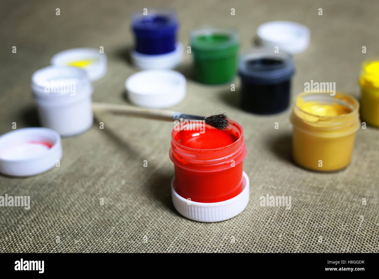 set of paint cans Stock Photo - Alamy