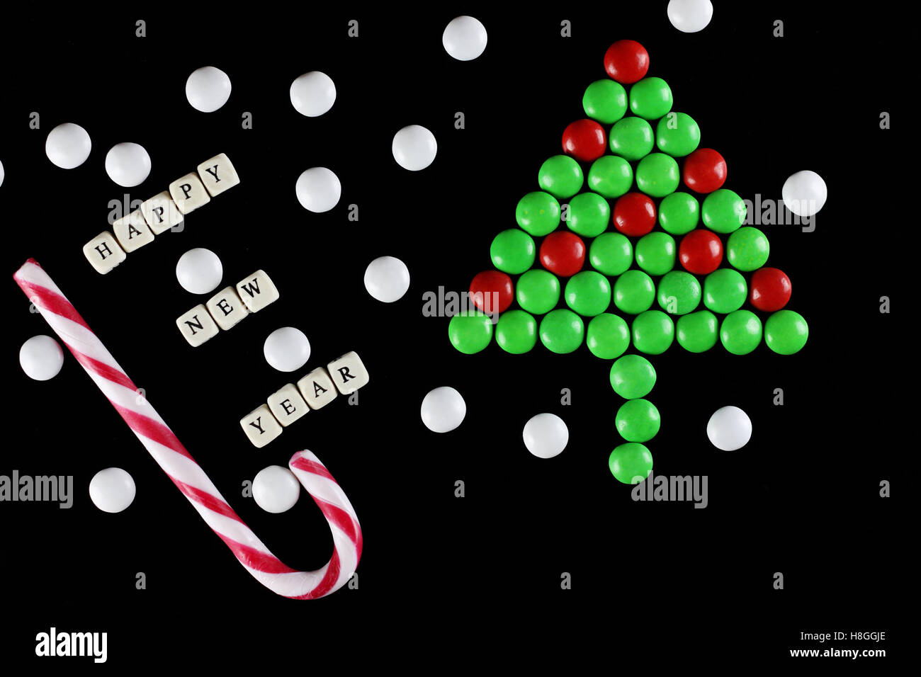 christmas tree shape candy background Stock Photo - Alamy