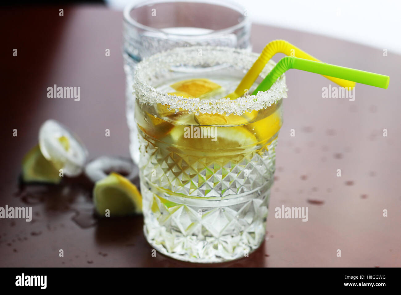 glass ice lemon Stock Photo - Alamy