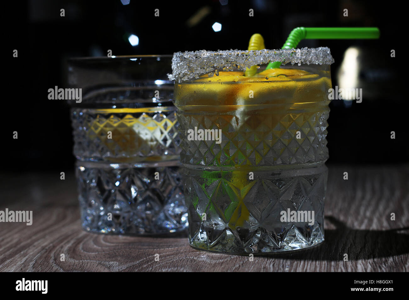 glass ice lemon Stock Photo - Alamy