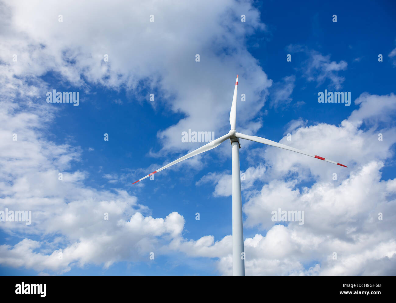 Wind turbine background sky Stock Photo - Alamy