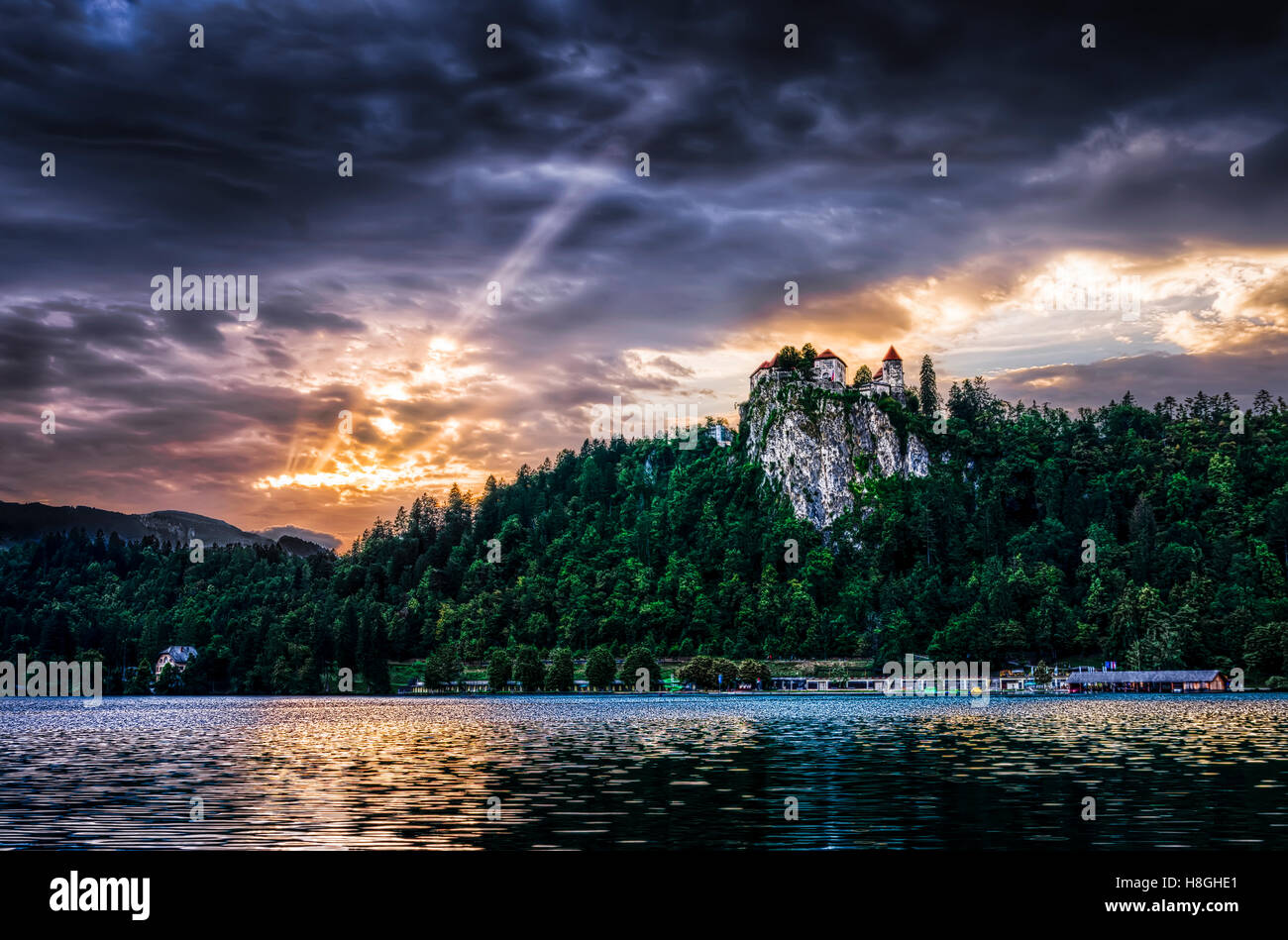 Lake bled sunset hi-res stock photography and images - Alamy